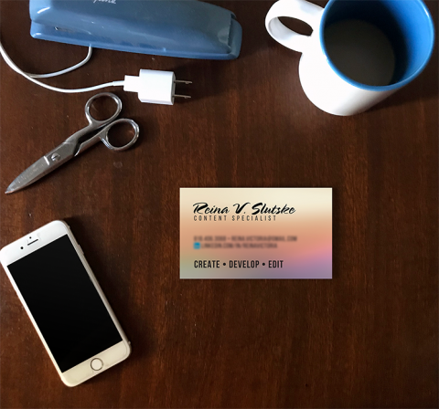 Content Creator Business Card | Purple Rose Graphics