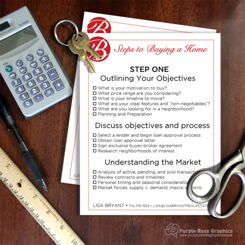 Real Estate Agent Information Sheet | Purple Rose Graphics